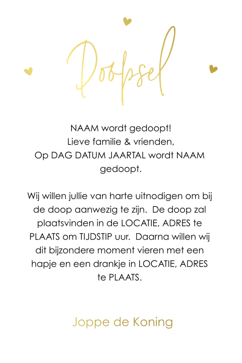 Doopkaarten online maken