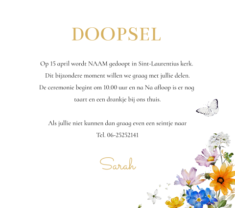 Doopkaarten online maken