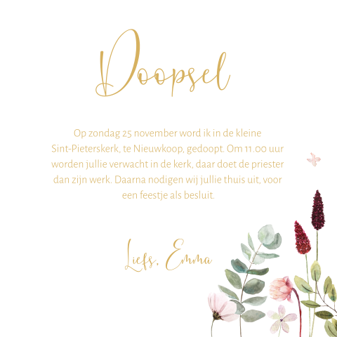 Doopkaarten online maken