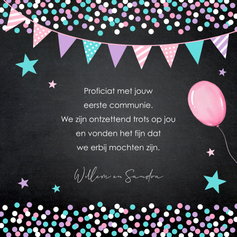 Felicitatie communie en vormsel