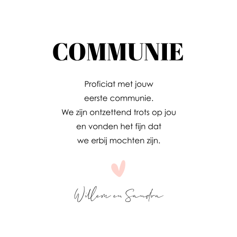 Felicitatie communie en vormsel